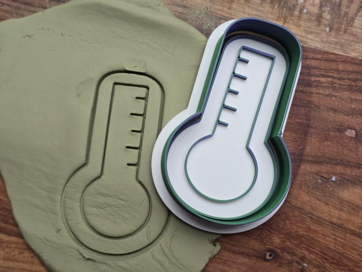 Thermometer Temperature Cookie Cutter Stamp - Free 3D Print Model ...