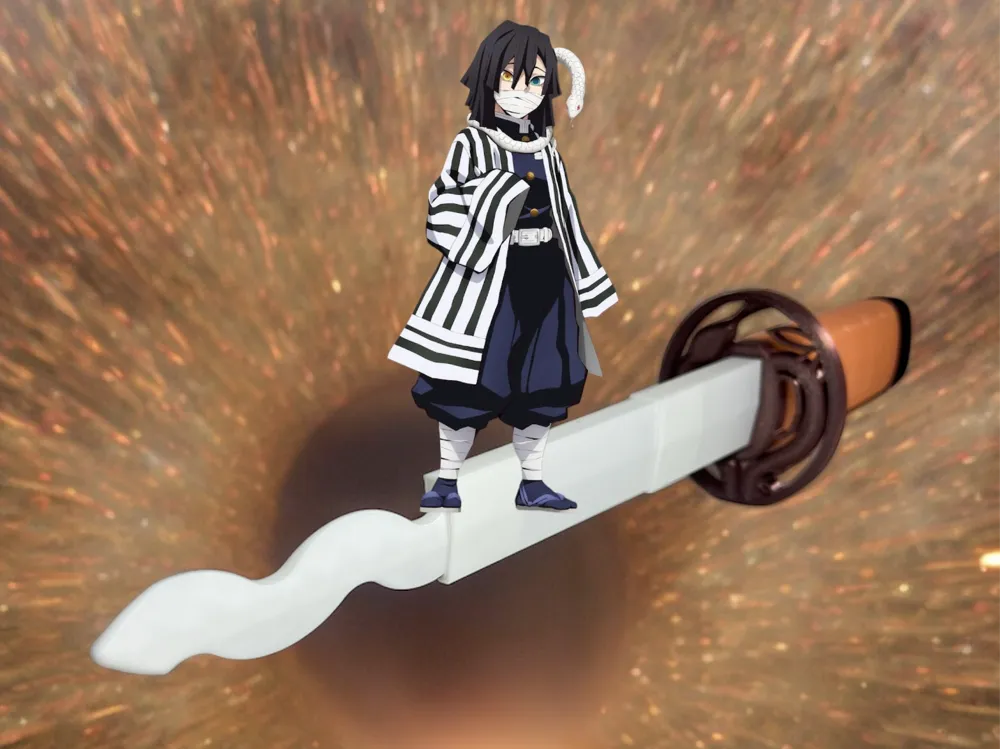 Obanai Iguro Samurai Sword mini by ricky - MakerWorld