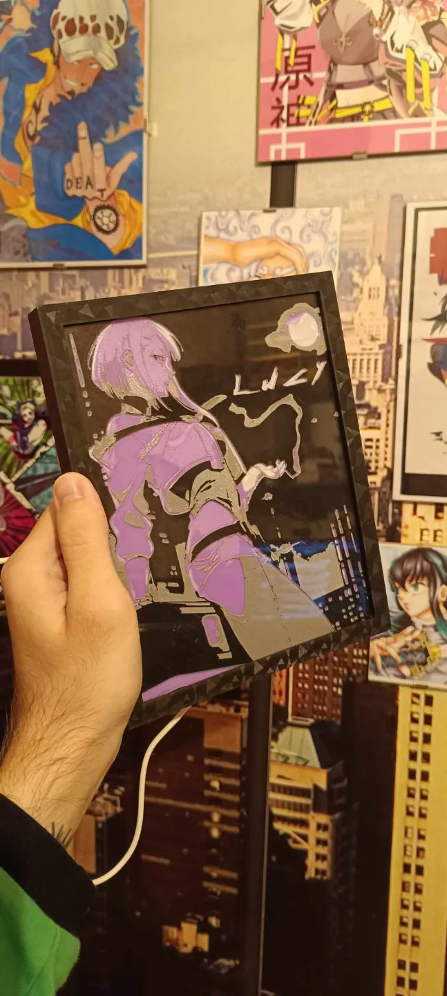 Lucy / Cyberpunk: Edgerunners - LED Frame by 3DPrintica MakerWorld ...
