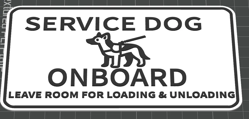 SERVICE DOG SIGN PEOPLE ALWAYS PARK TO CLOSE by crazyvetfam - MakerWorld