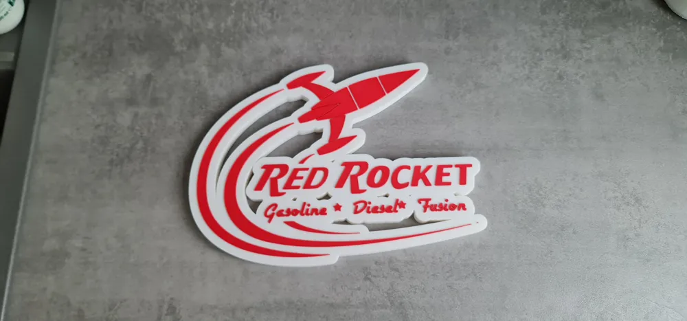 Logo / enseigne Red Rocket Fallout - Modèle d'Impression 3D Gratuit ...