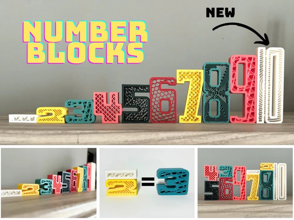 Number sum blocks - stack and count! - Free 3D Print Model - MakerWorld