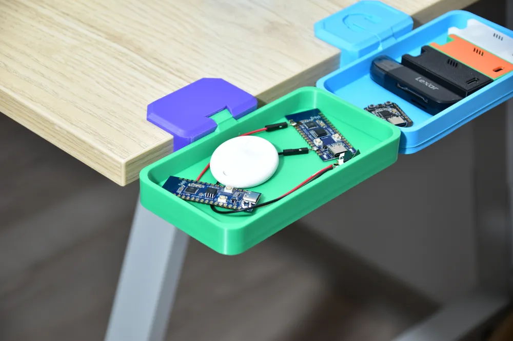 Modular desktop hangers-Desktop trash cans（桌面垃圾桶） - Free 3D Print Model ...