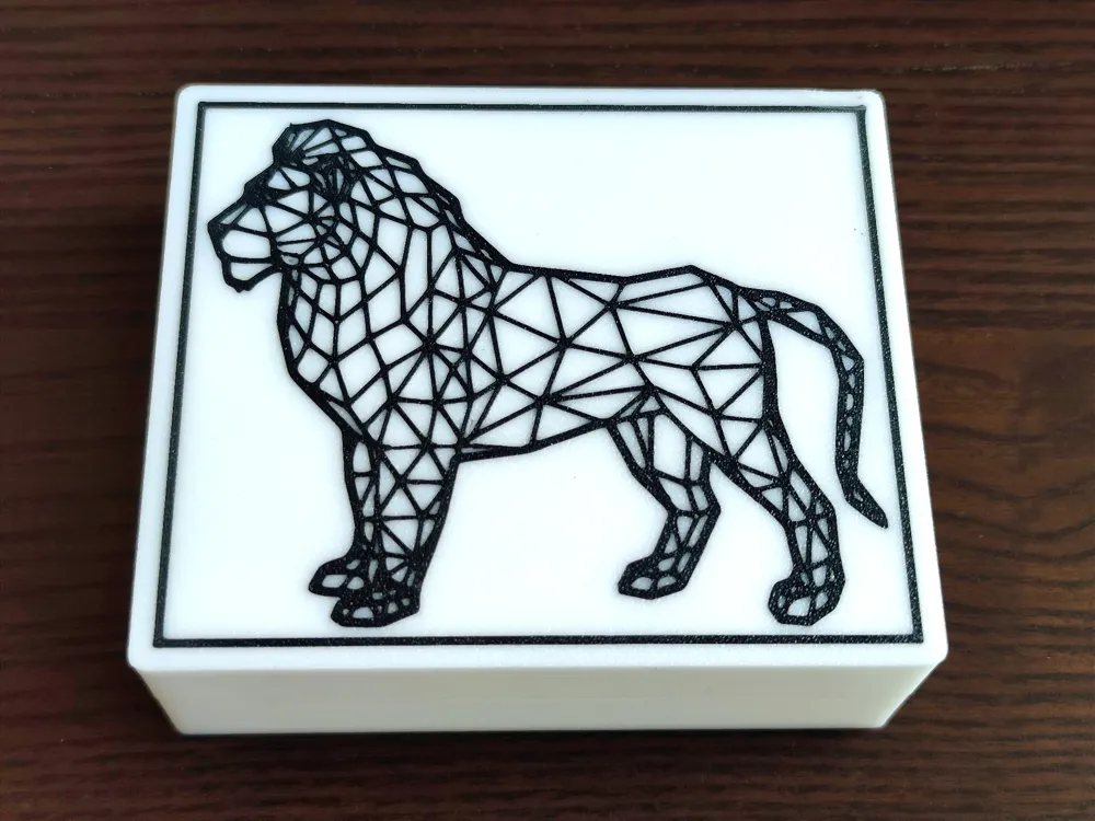 3D Wireframe Lion Box by Archork - MakerWorld