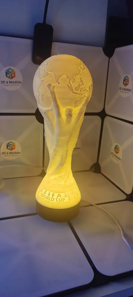 World Cup Trophy Lithophane / LED Lamp - Free 3D Print Model - MakerWorld