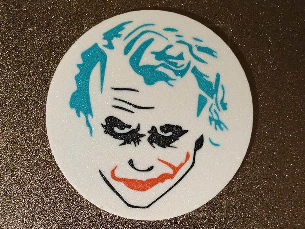 Dark Knight Joker Coaster - Free 3D Print Model - MakerWorld