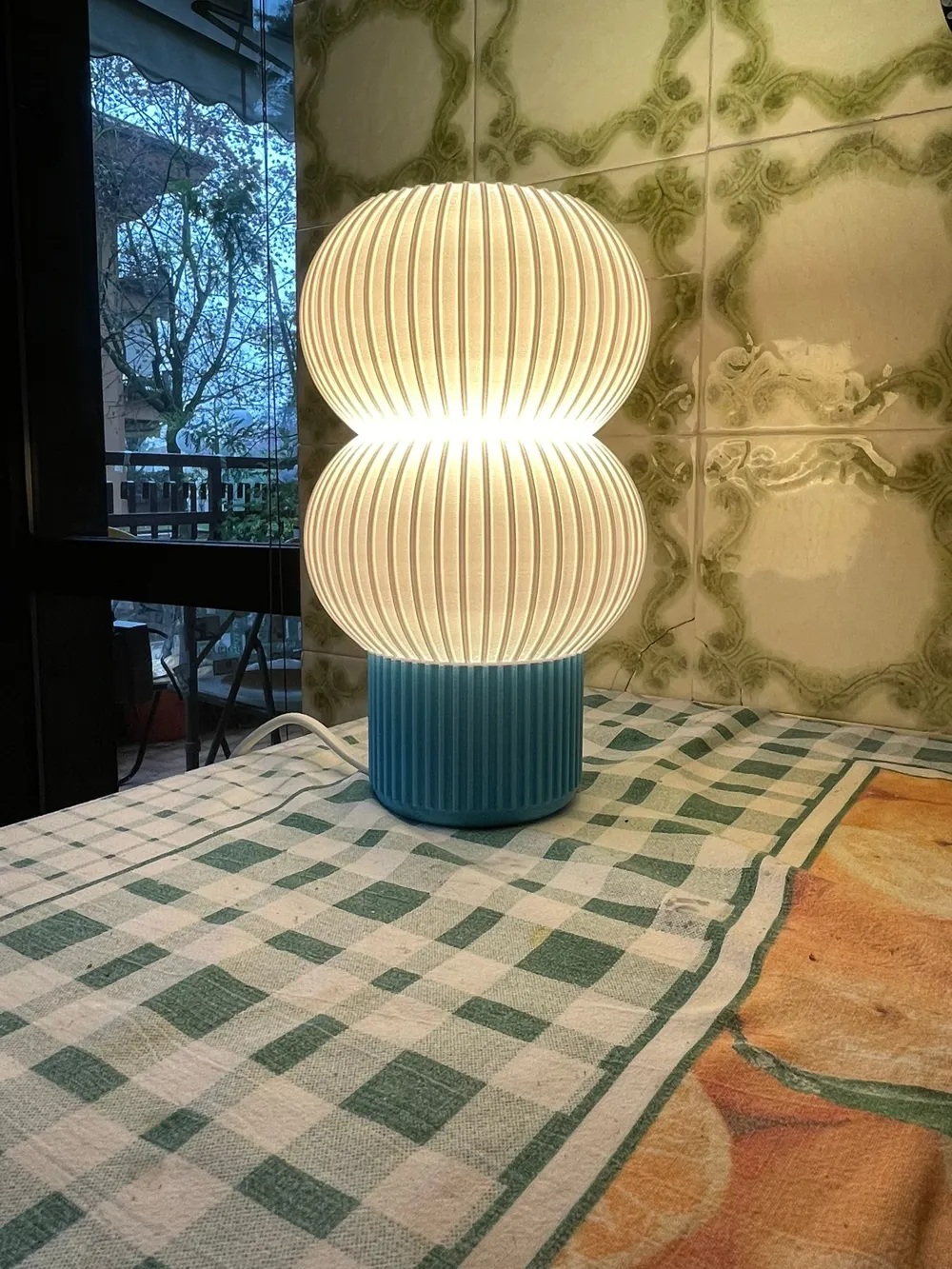 Double Ribbed Table Lamp – Soft Glow Design - Free 3D Print Model ...