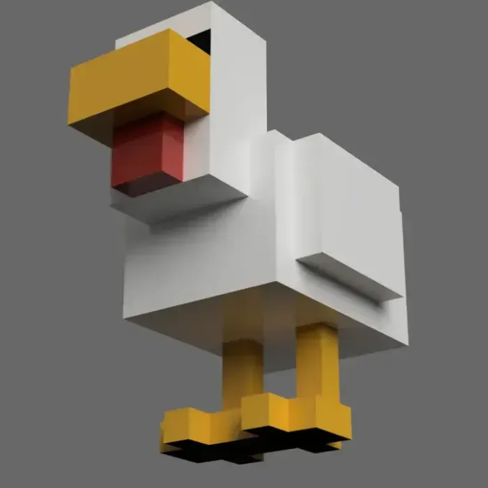 CHICKEN / POLLO MINECRAFT ASSEMBLEABLE ENSAMBLABLE - Free 3D Print ...