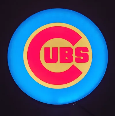 Chicago Cubs Logo LED Lightbox by Ronzo MakerWorld: Download Free 3D Models