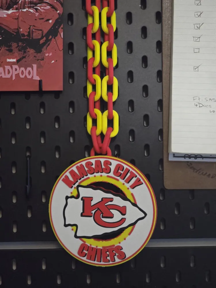 Kansas City Chiefs Chain - Free 3D Print Model - MakerWorld