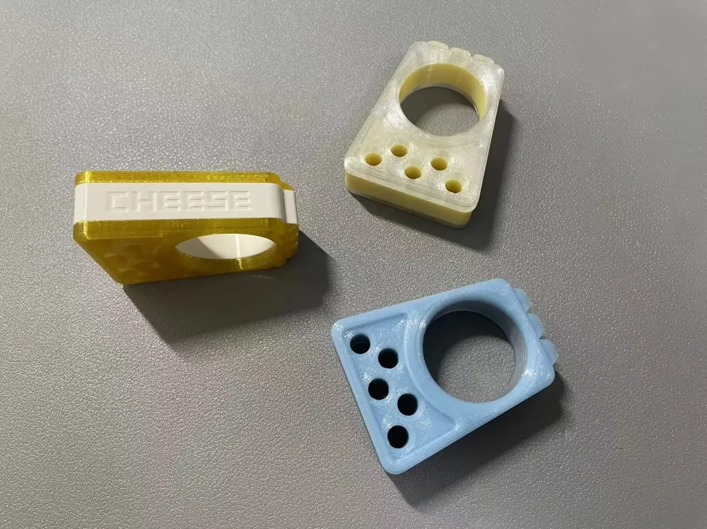 Fidget EDC Cheese-shaped Knuckles Hand Piece - Free 3D Print Model ...