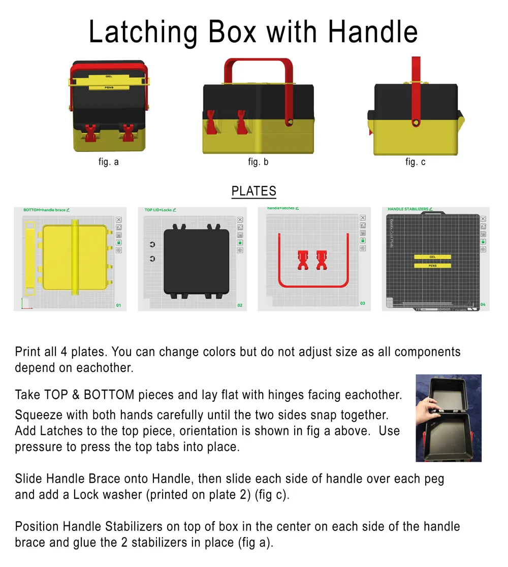 Box with handle and Latches by PJs Printed Pretties MakerWorld ...