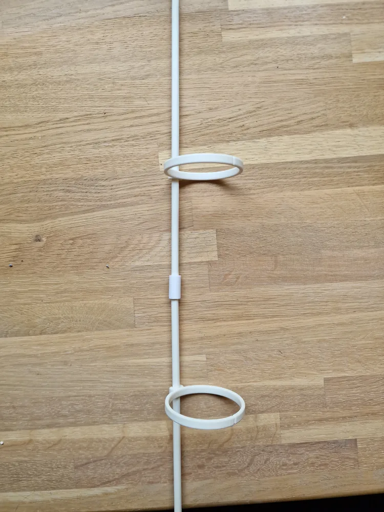 Plant Stick with Click-On Support Ring connector - Free 3D Print Model ...