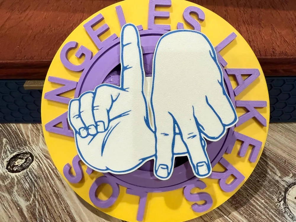 Lakers LA Hands - Spinning Chain Emblem by jckrenrut MakerWorld ...