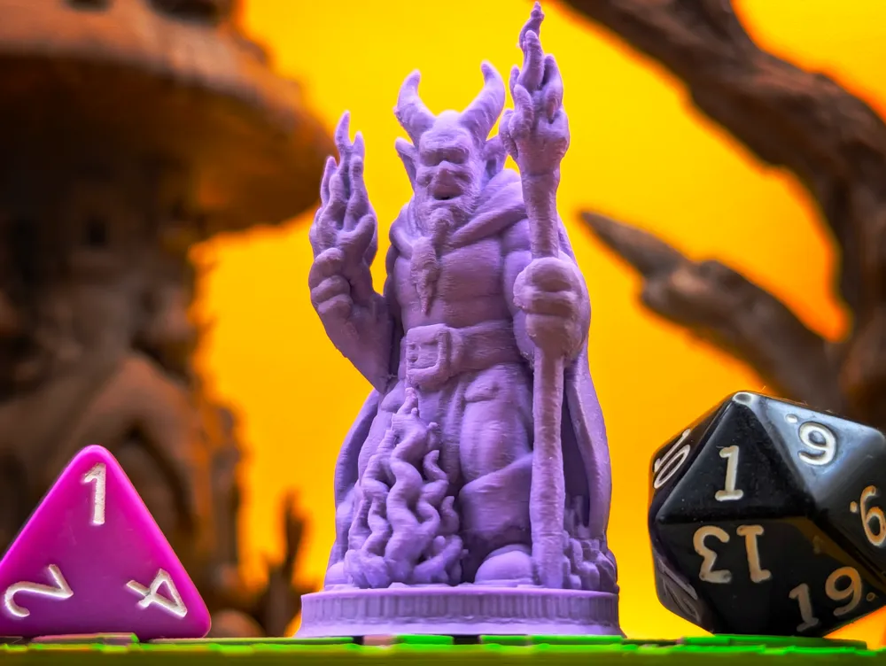 无需支撑的DND/Pathfinder提夫林术士模型 来自 Nozzleborn Foundry MakerWorld：免费下载 3D 模型