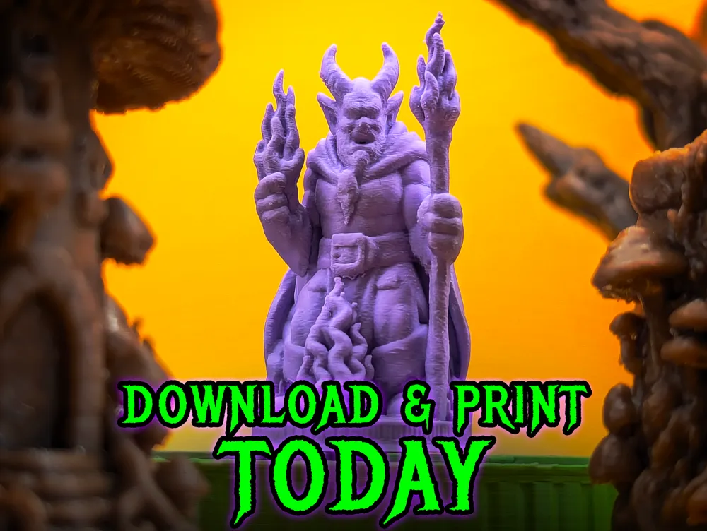 无需支撑的DND/Pathfinder提夫林术士模型 来自 Nozzleborn Foundry MakerWorld：免费下载 3D 模型