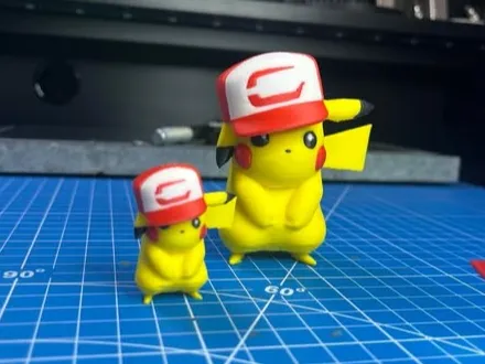 pikachu ash caps figurine by simZnet MakerWorld: Download Free 3D Models