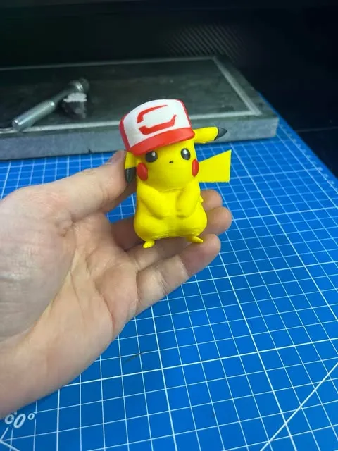 pikachu ash caps figurine by simZnet MakerWorld: Download Free 3D Models