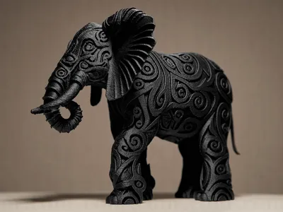 Designer ELEPHANT Sculpture by 29FLO MakerWorld: Download Free 3D Models