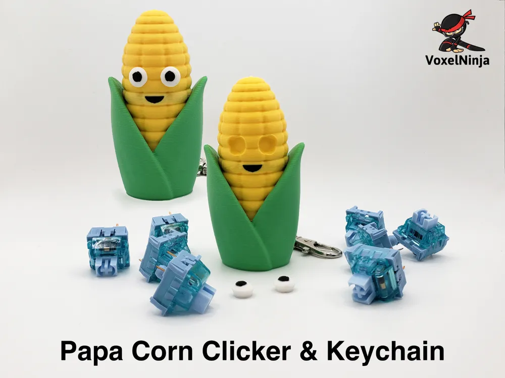 Papa Corn Clicker & Keychain by Voxel Ninja MakerWorld: Download Free ...