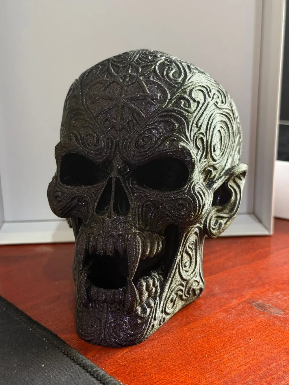 Gothic Vampire Skull with Engravings - Free 3D Print Model - MakerWorld