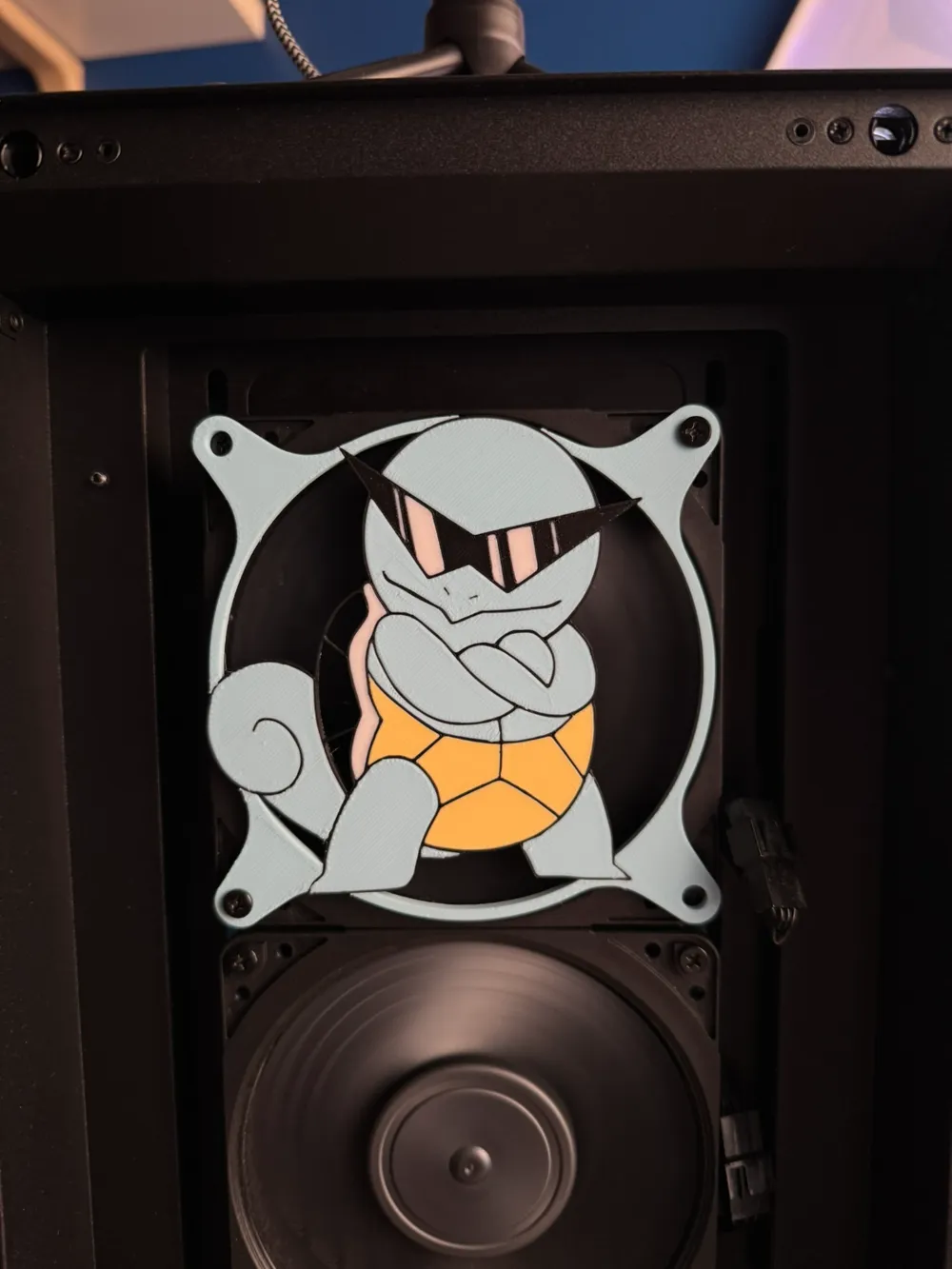 Squirtle PC Fan cover 120mm (4 color/one AMS) by 3d_print_creations ...