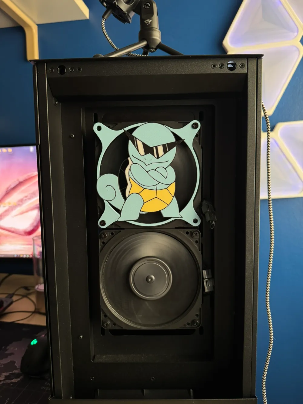 Squirtle PC Fan cover 120mm (4 color/one AMS) by 3d_print_creations ...