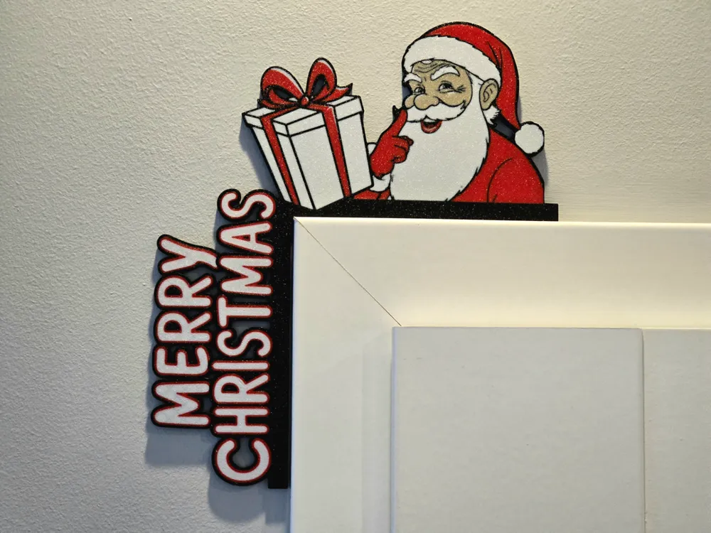 Christmas Santa door corner - left and right by Goomol DIY MakerWorld ...
