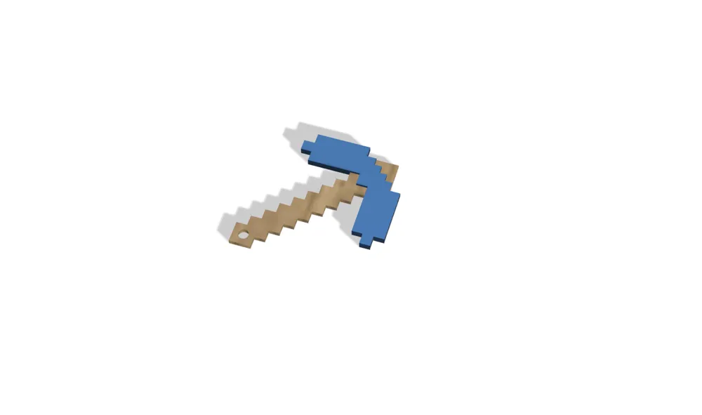 MINECRAFT Pickaxe Keychain by maut3D - MakerWorld