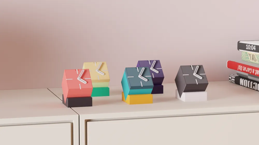Desktop Clock Modular Retro Cube Clock Kit by Abstractia Design ...