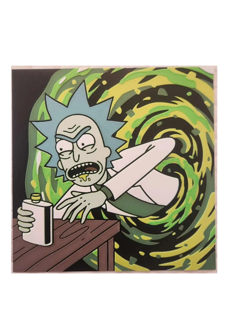 Rick Sanchez - Rick and Morty 200x200 hueforge - Free 3D Print Model ...