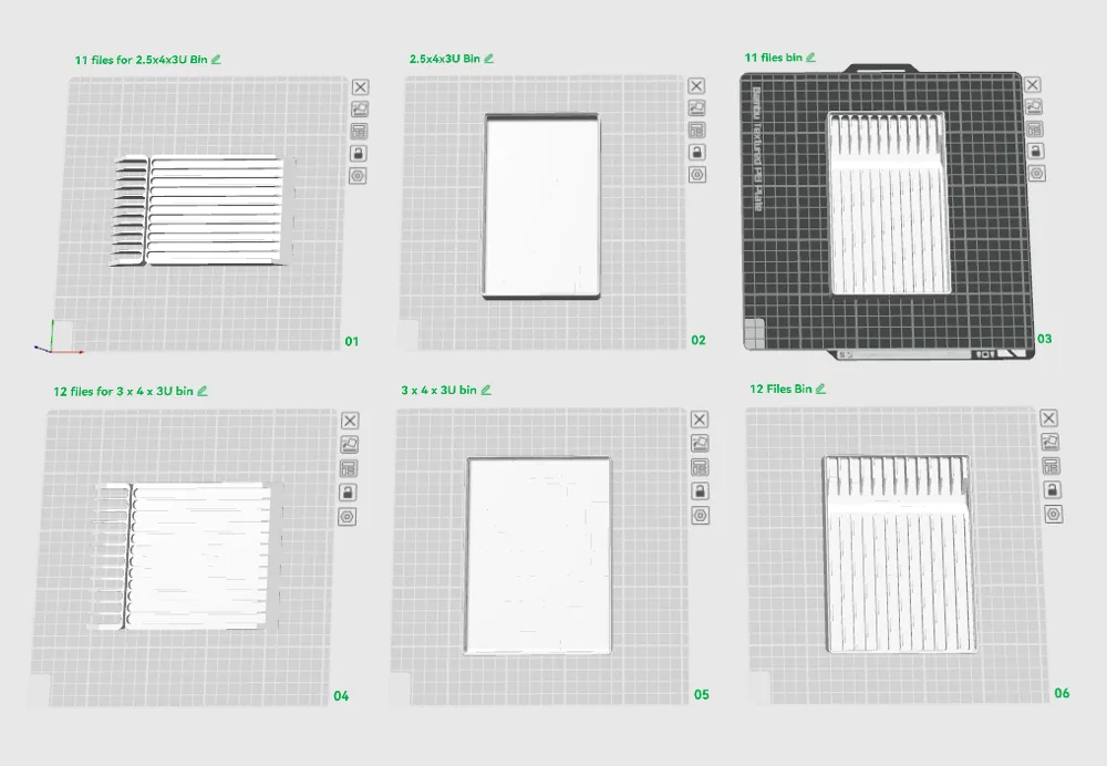 Gridfinity - Files 165mm MAX organizer. 11 or 12 by TheAmasseur ...