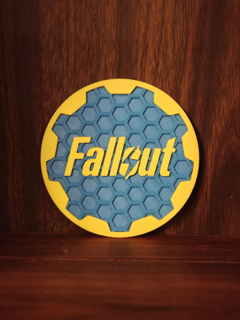 Fallout: Hex Coaster - Free 3D Print Model - MakerWorld