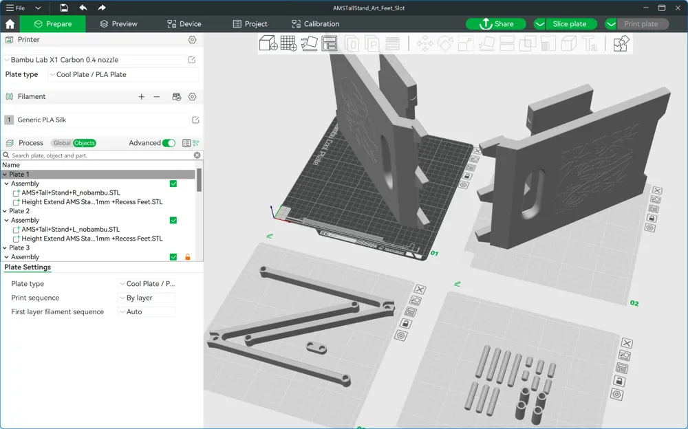 AMS Stacking Stand Remix - Art on Sides Remixed by kabendesign - MakerWorld
