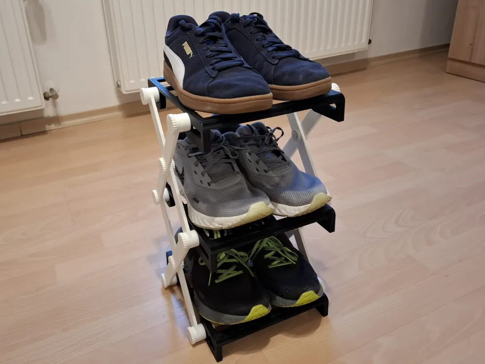 stackable and height adjustable shoe rack by ESB - MakerWorld