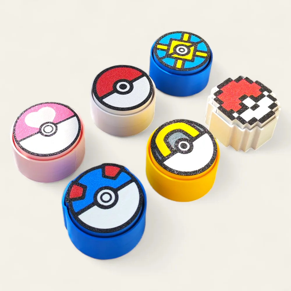 Pokeball Fidget Clickers - 6 Colorful Variants by MakerPeace 3D ...