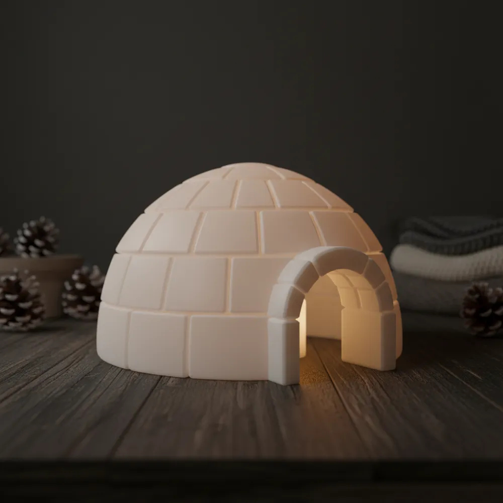 Winter Igloo Model - Arctic Decor Statue - Free 3D Print Model - MakerWorld