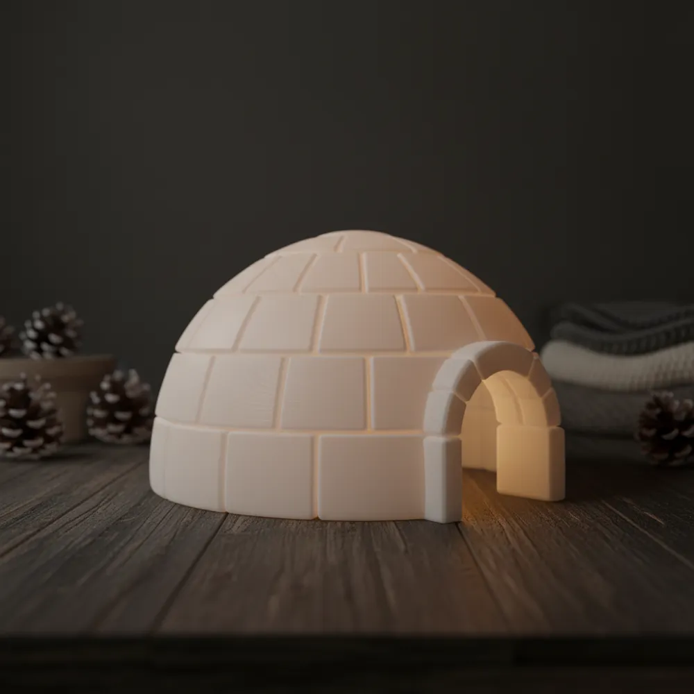 Winter Igloo Model - Arctic Decor Statue - Free 3D Print Model - MakerWorld