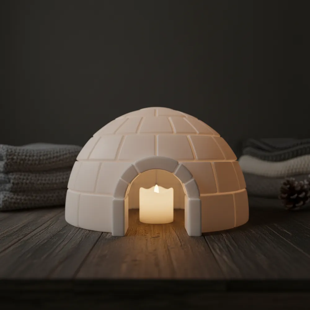Winter Igloo Model - Arctic Decor Statue - Free 3D Print Model - MakerWorld