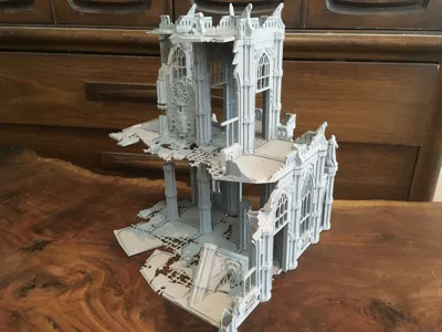 Gothic Senate Terrain Base Left Ruin Warhammer 40k by PrussianBlue ...
