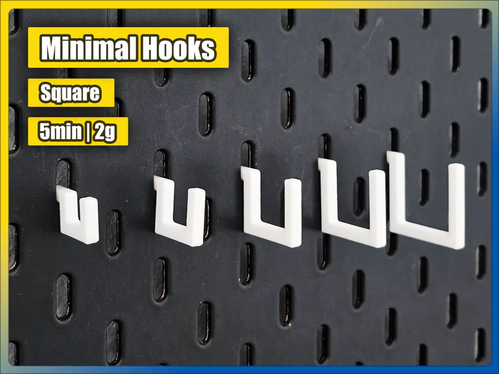 Skadis Minimal Hooks by AU3D MakerWorld: Download Free 3D Models