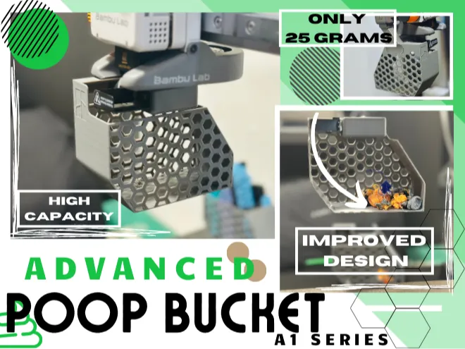 Poop Bucket - Advanced (A1 Mini, A1) by Roket_3D - MakerWorld