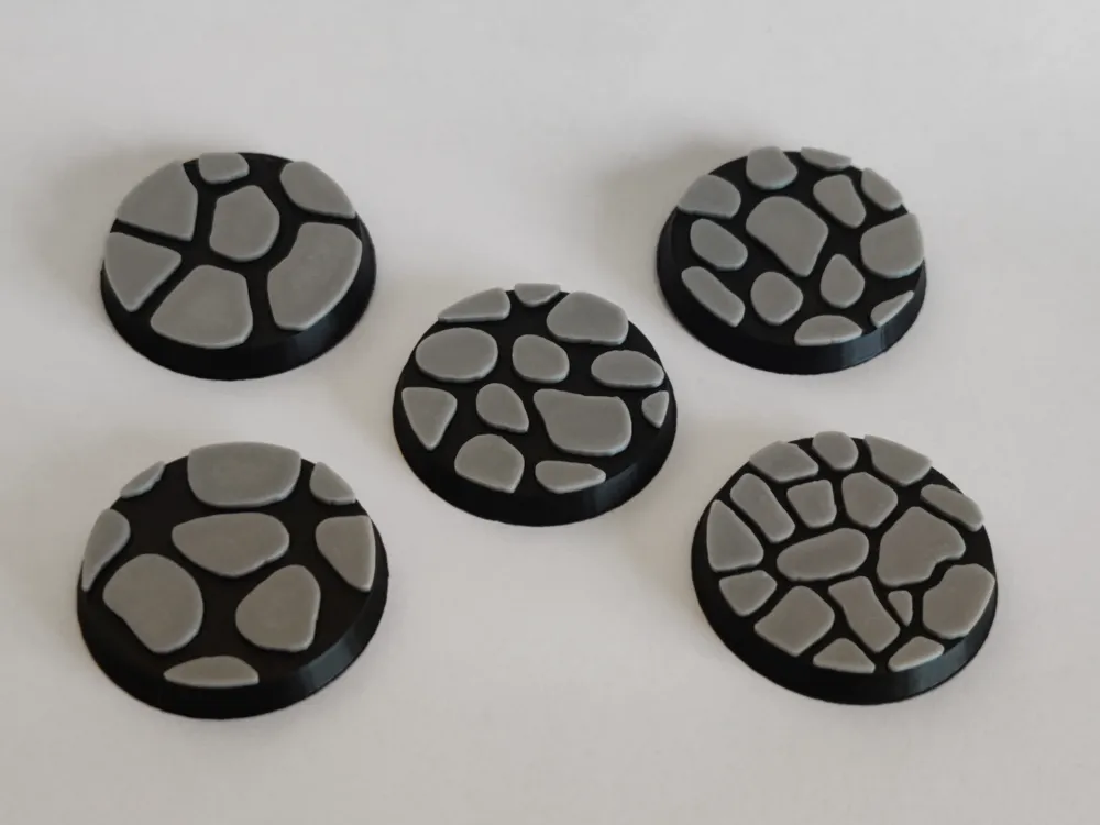 32mm Miniature Model Bases - Stone - Pack 3 by Levi Moore - MakerWorld