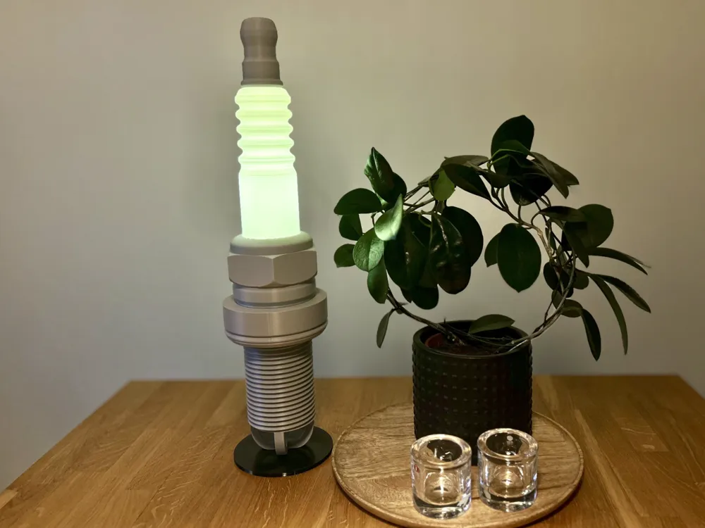 Spark Plug Lamp - Free 3D Print Model - MakerWorld