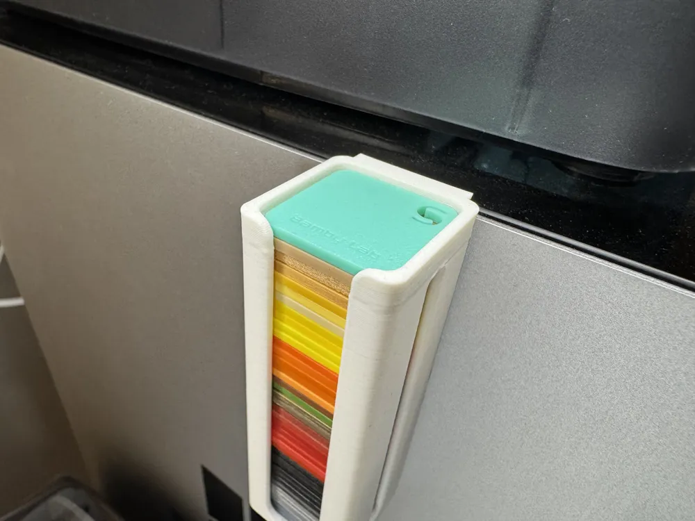 X1C/P1S/P2S - Filament Swatch Side Storage - Free 3D Print Model ...