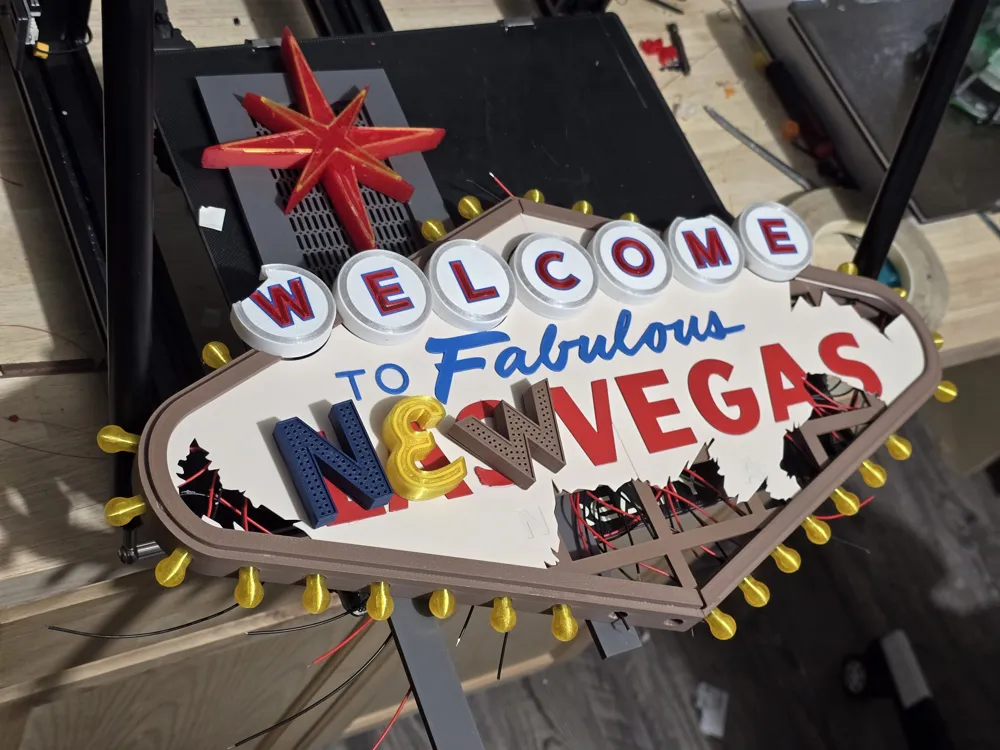 Fallout New Vegas Sign - Free 3D Print Model - MakerWorld