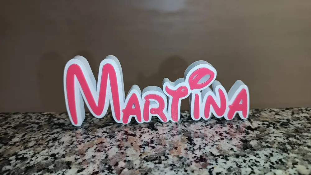 Disney Name Sign Martina Kid Room Wall Decor 3DART by Fabbiotto ...