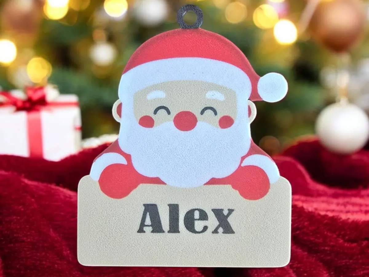 Customizable Santa Claus Christmas Ornament - Free 3D Print Model ...
