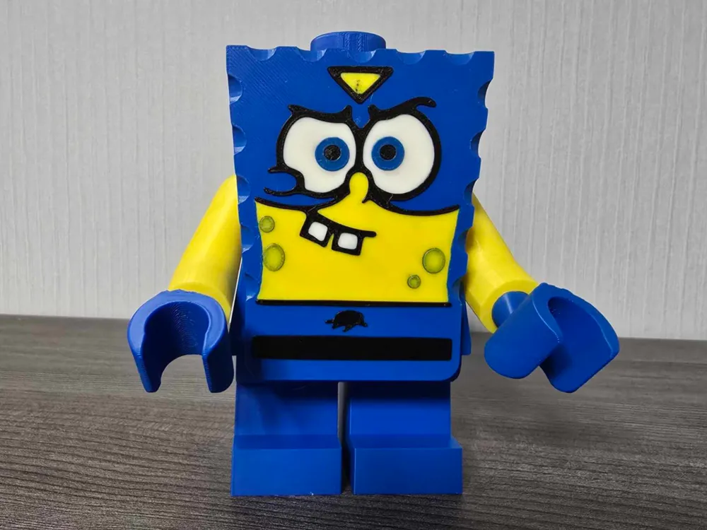 Super SpongeBob - Superhero * 500% ~14cm - Free 3D Print Model - MakerWorld