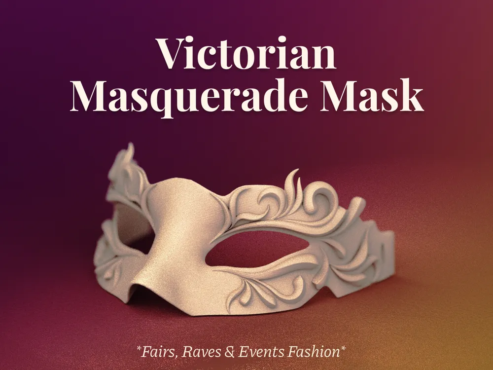 Victorian Masquerade Mask - Free 3D Print Model - MakerWorld